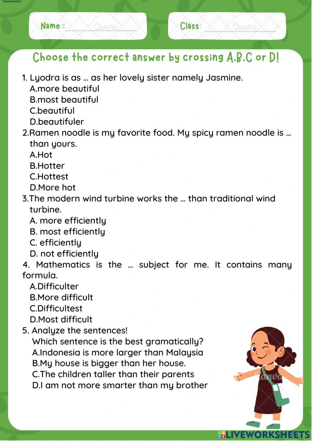 2279574 | Degrees of comparison of adjectives