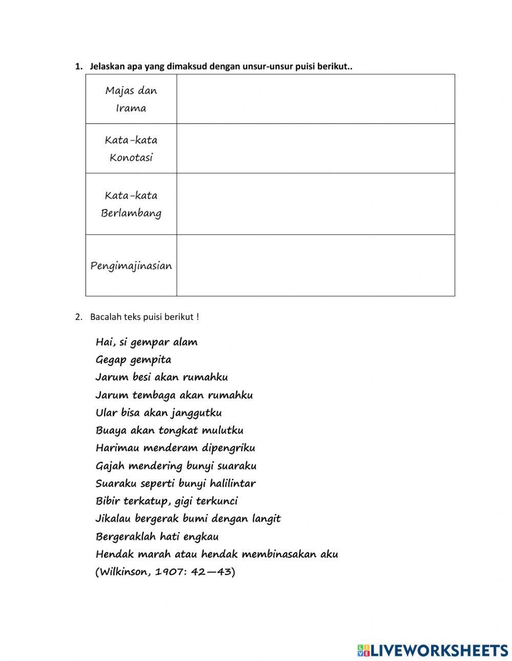 2279706 | Unsur-unsur puisi | Nivta Farid
