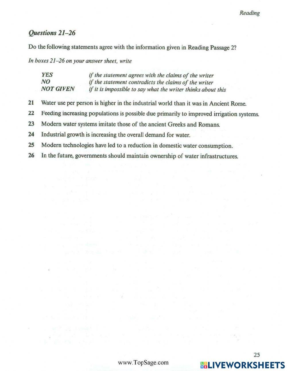 Ielts reading | Free Interactive Worksheets | 2280409