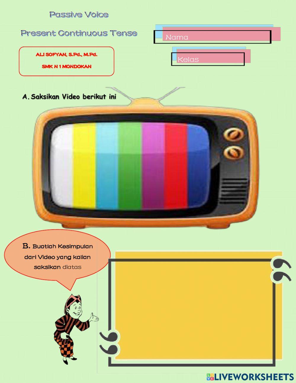 Ali Sofyan | Passive Voice Present Continuous Tense