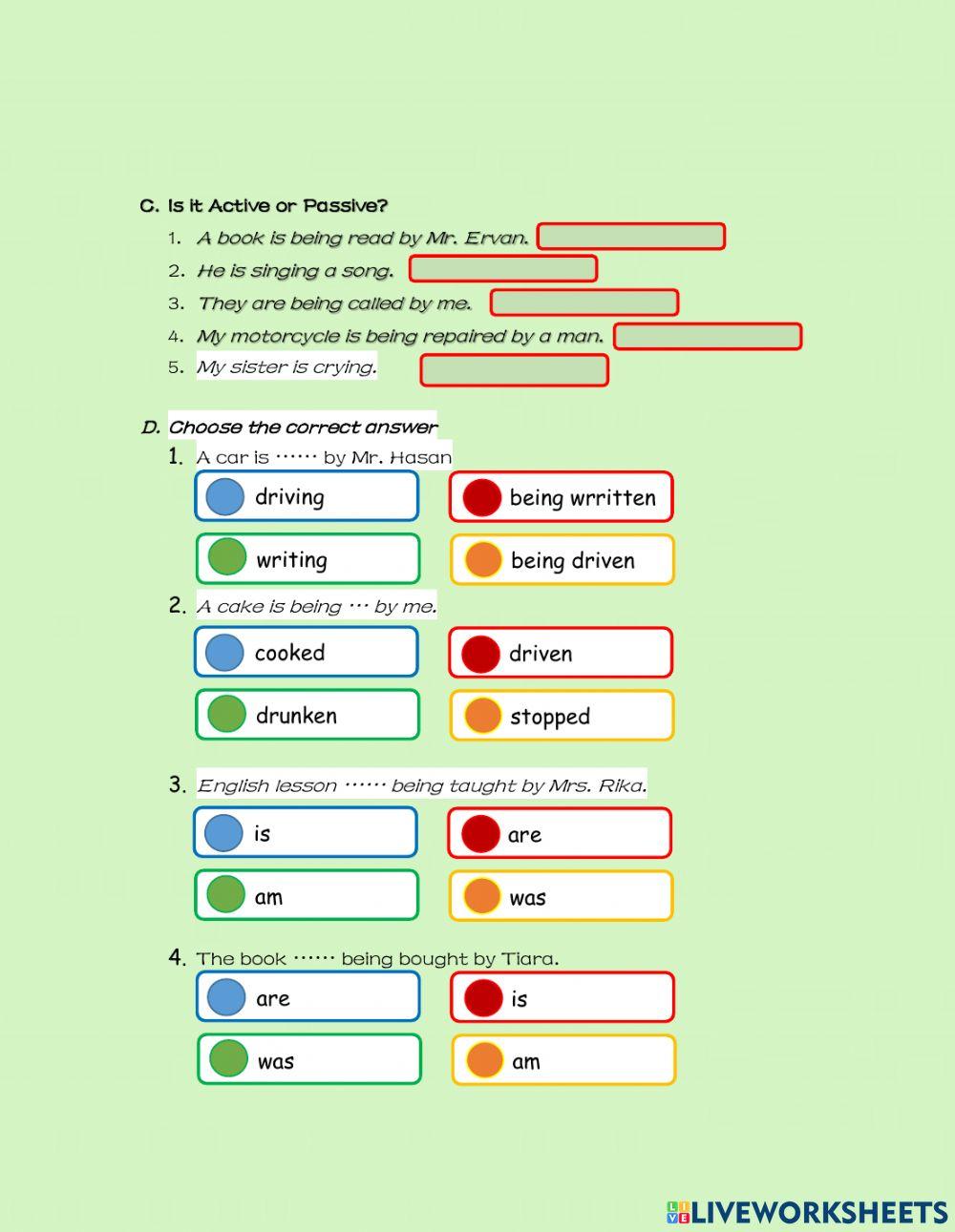 Ali Sofyan | Passive Voice Present Continuous Tense