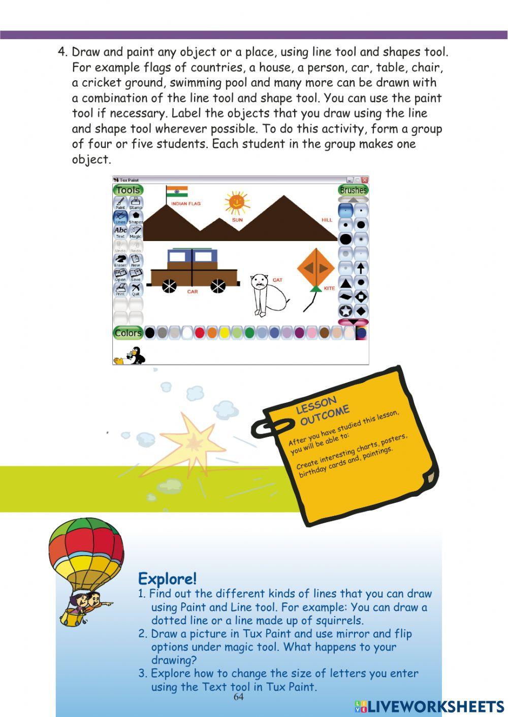 TUX PAINT online exercise for | Live Worksheets