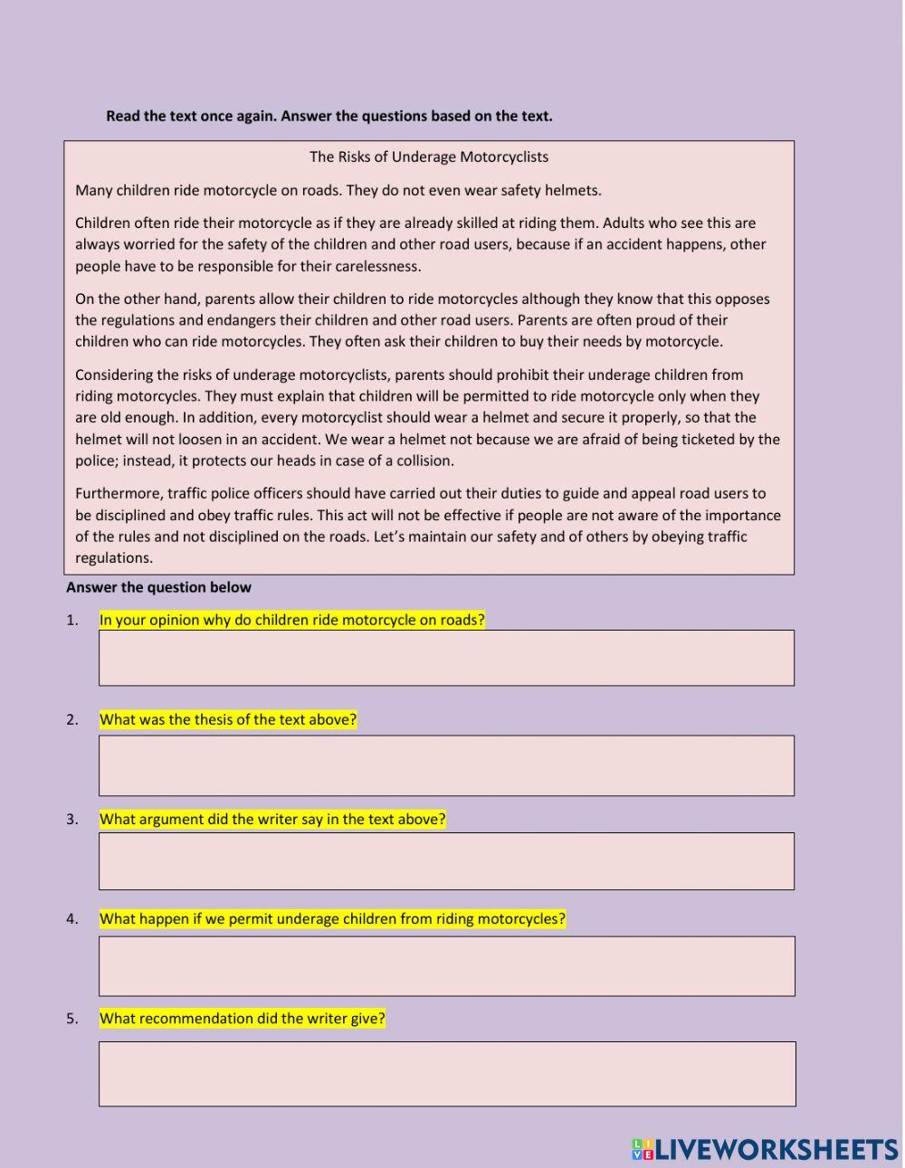 HORTATORY EXPOS… | Free Interactive Worksheets | 2510868