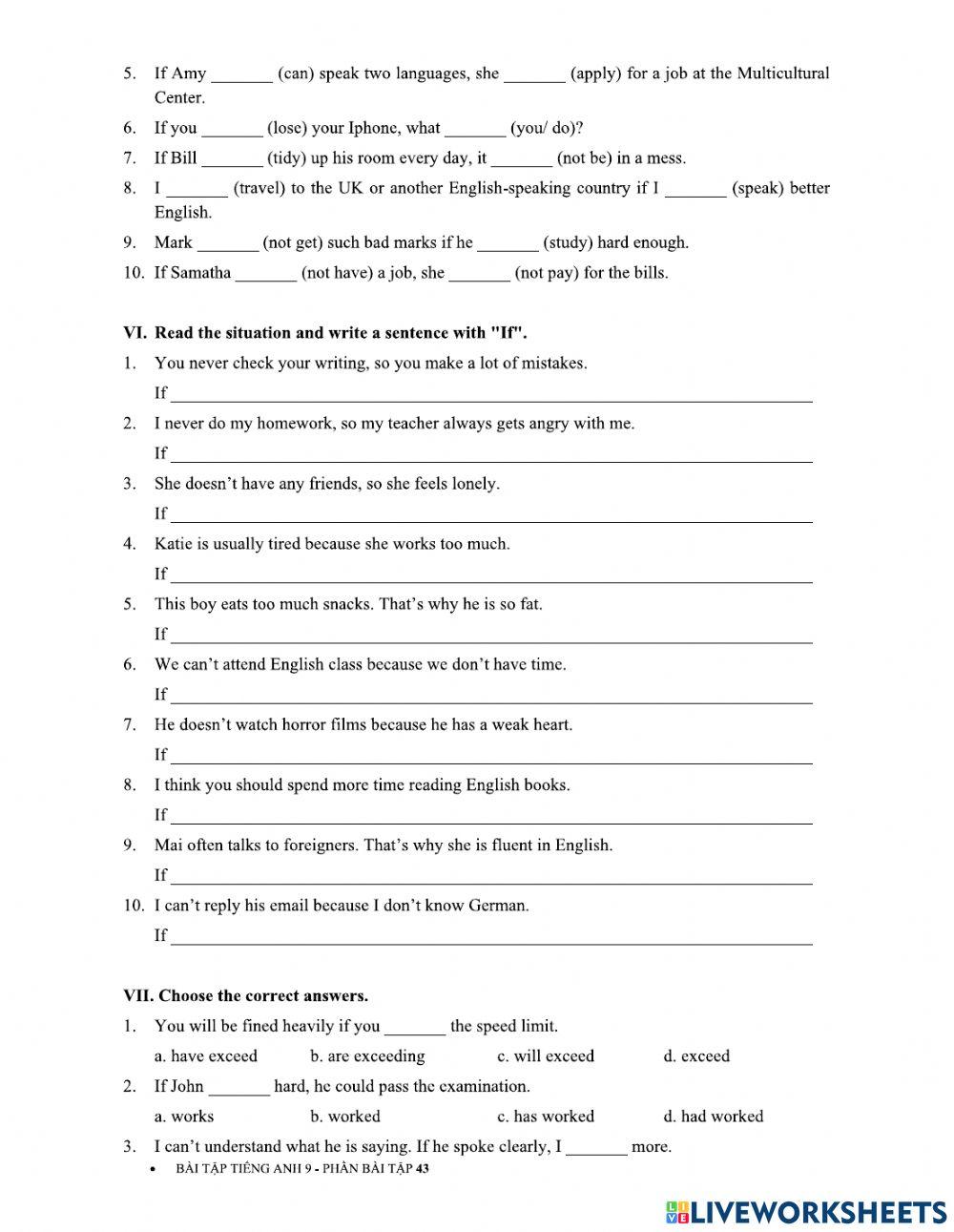 Grade 9- Unit 9 worksheet | Live Worksheets