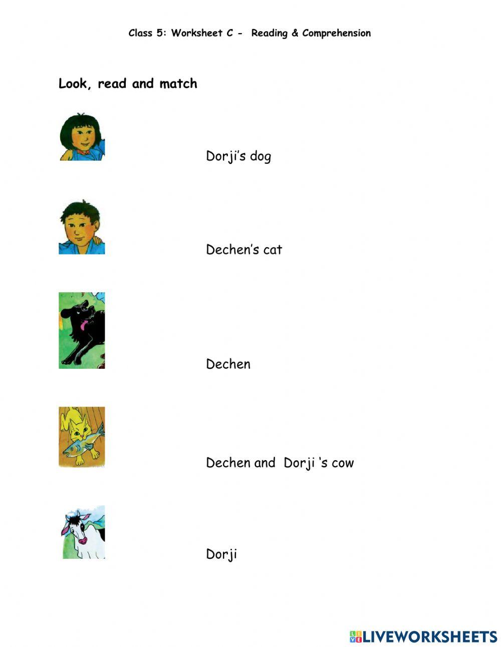 CL-5-Worksheet C-Reading worksheet | Live Worksheets