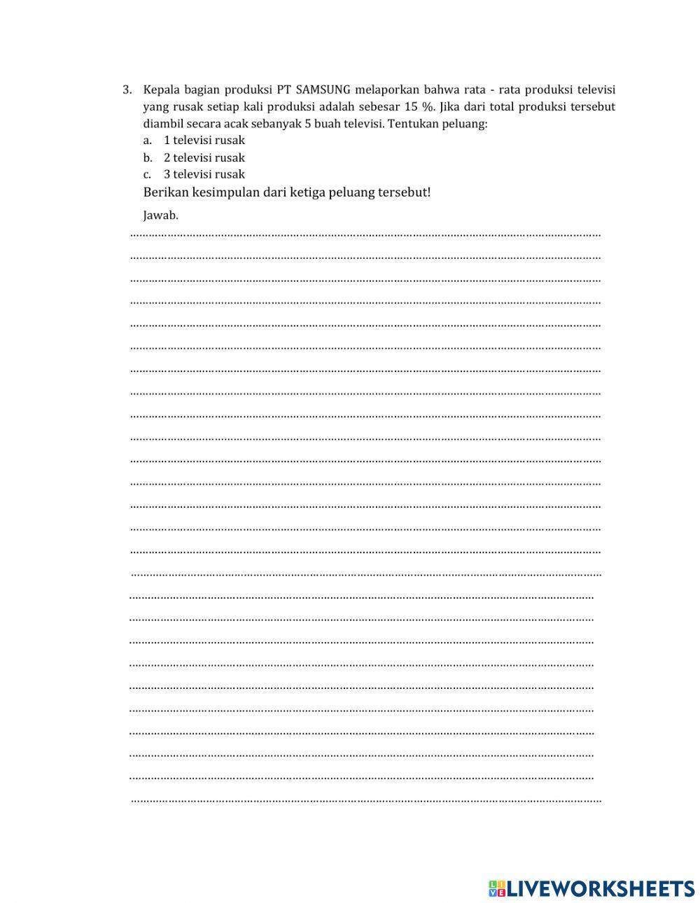 Lkpd a2 p1 worksheet | Live Worksheets