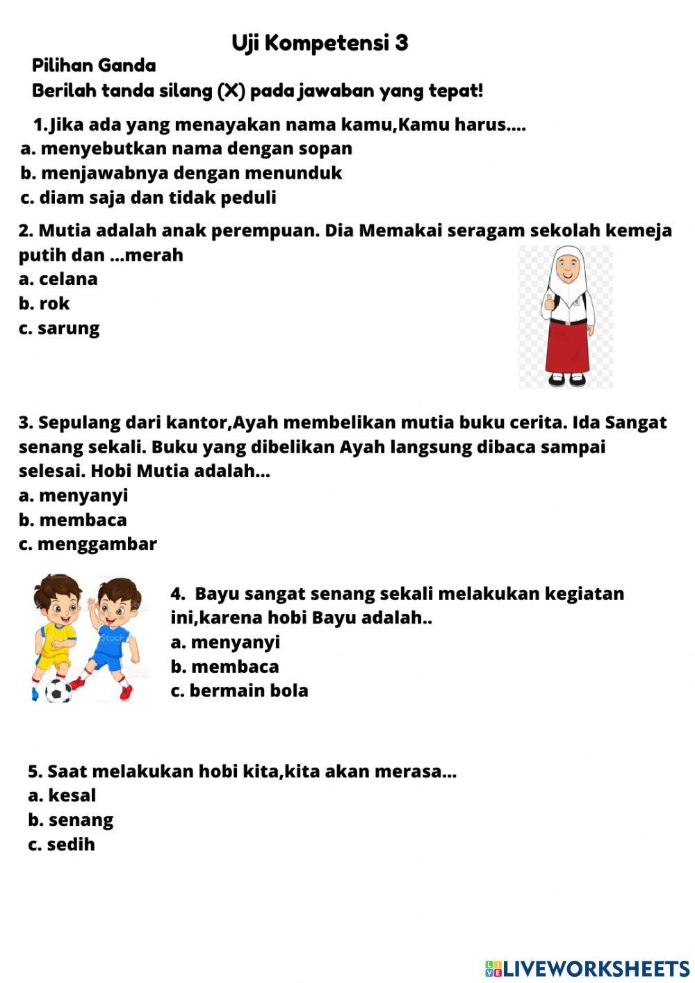 Pkn online exercise for 1 | Live Worksheets