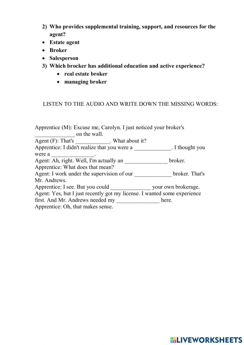 REA BOOK 1 Unit 2 DIALOG worksheet | Live Worksheets