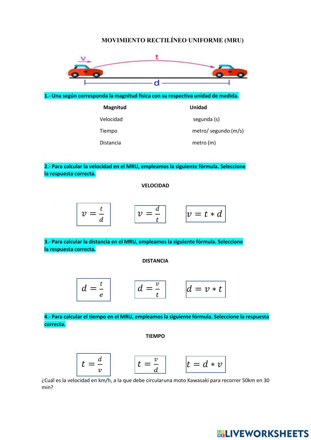 Mru online pdf activity for BACHILLERATO | Live Worksheets