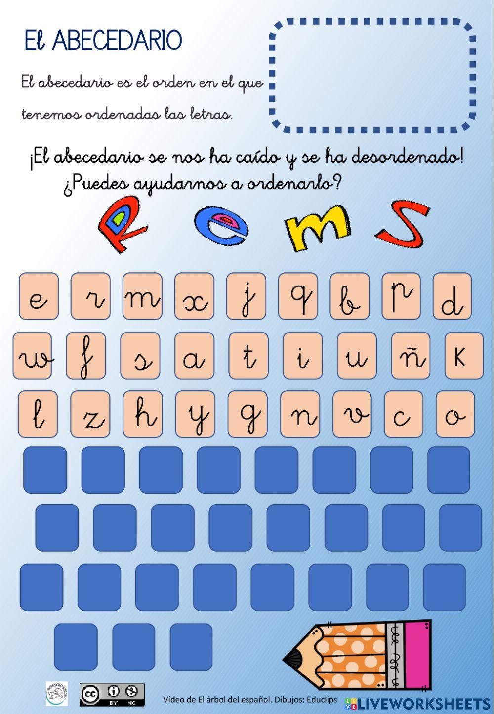 Abecedario Online Exercise For 1º Live Worksheets
