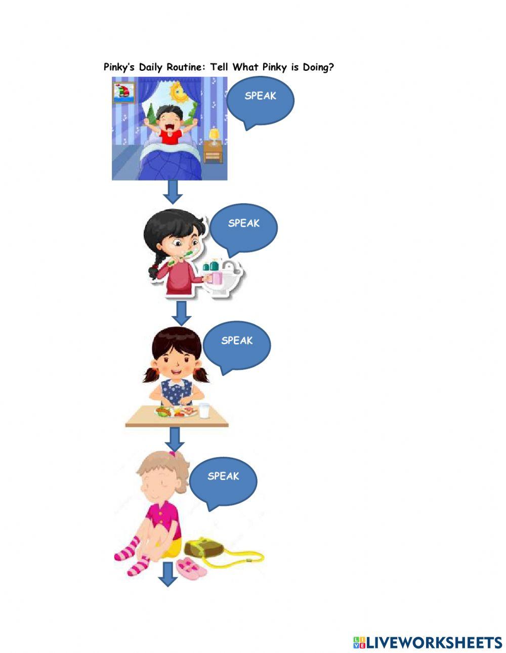 Daily Routine online exercise for VI | Live Worksheets