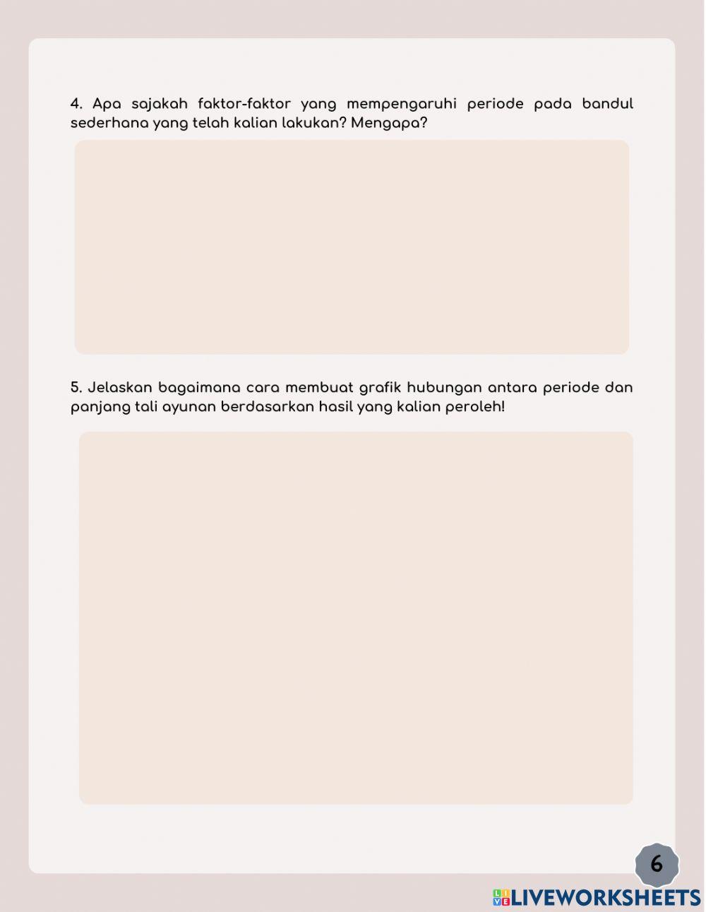 E-LKPD berbasis PjBL Materi Gerak Harmonis Sederhana MBK-Latifa Nur Solekhah online exercise for ...