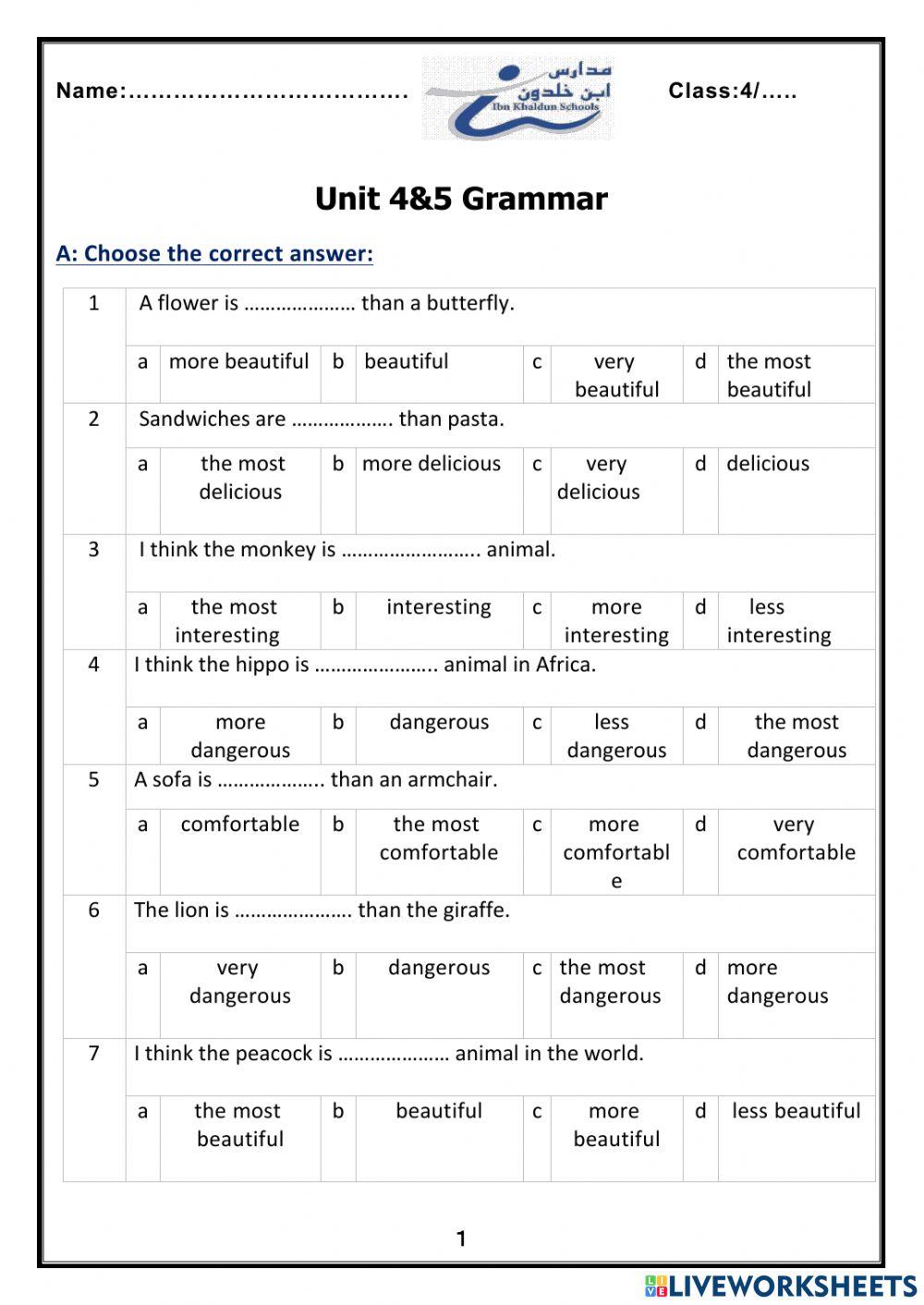2887686 | Units 4-5 Grammar | taharaslan