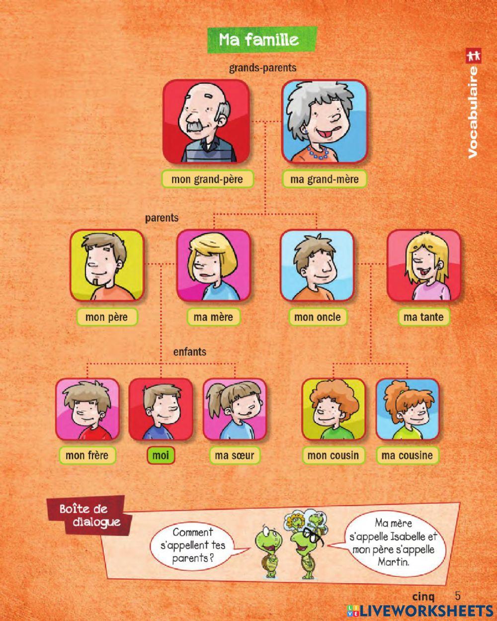 la famille -Achraf Omar online exercise for | Live Worksheets