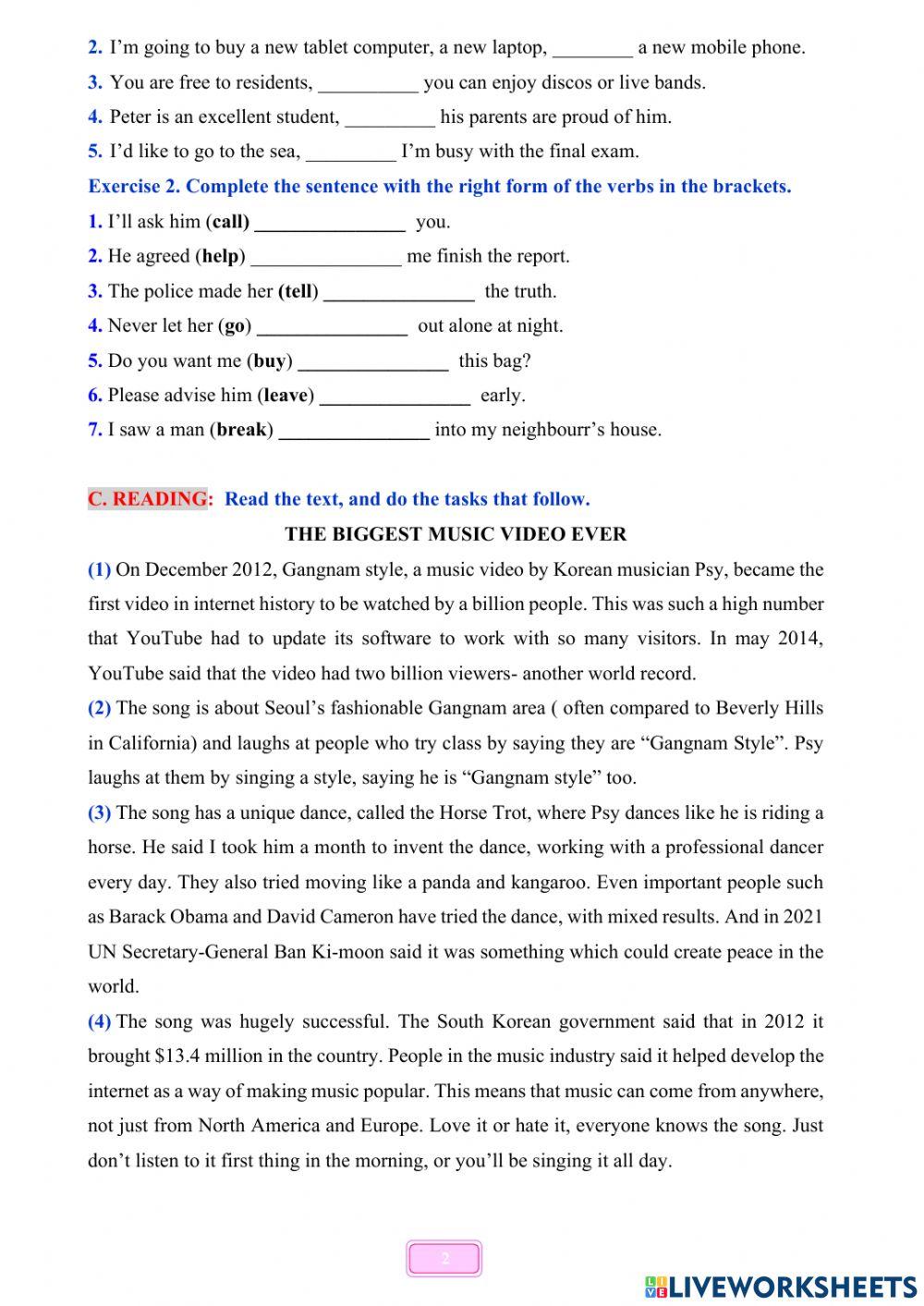 Unit 3 - G10 worksheet | Live Worksheets