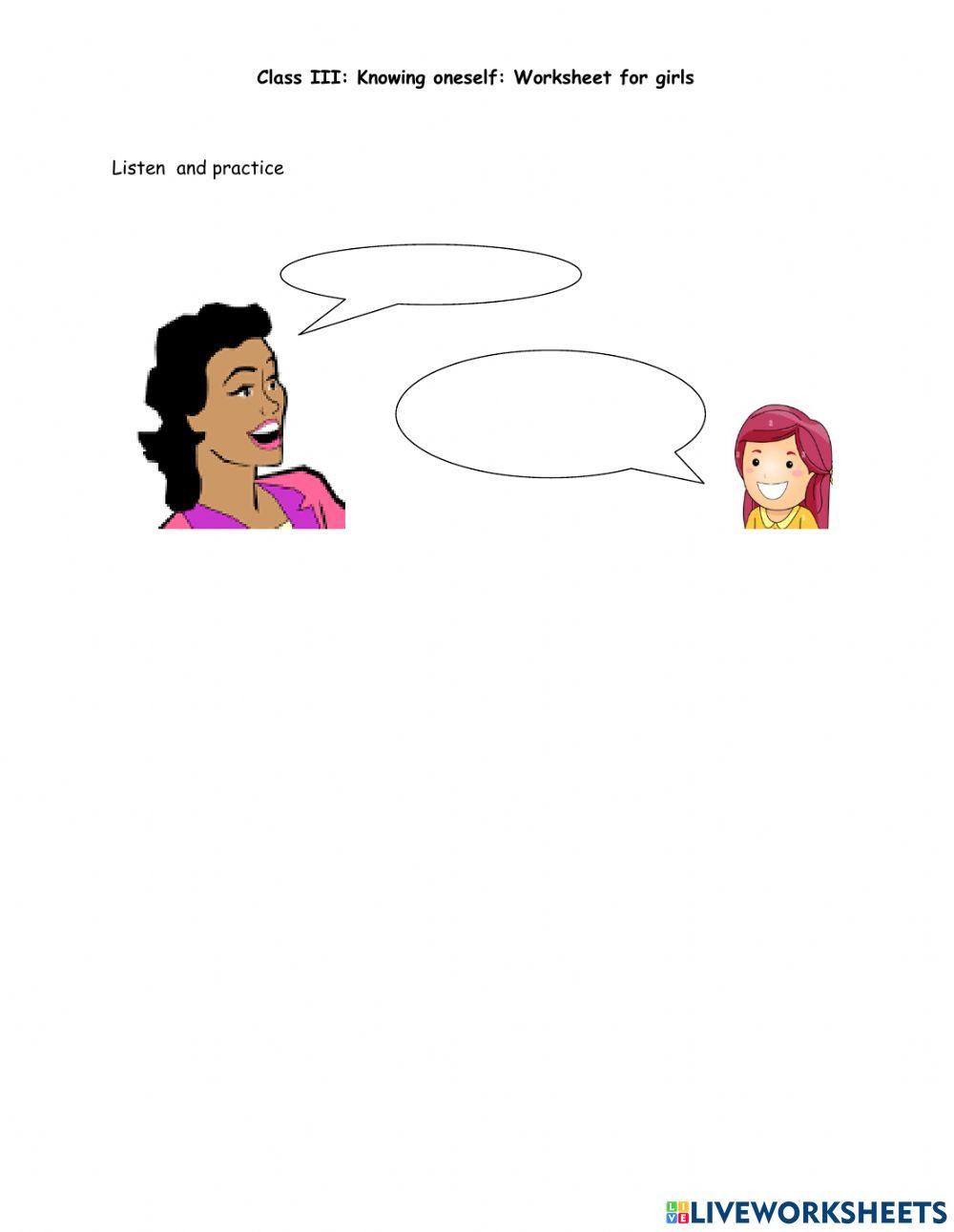 Cl-III-Worksheets-girls-introductions worksheet | Live Worksheets