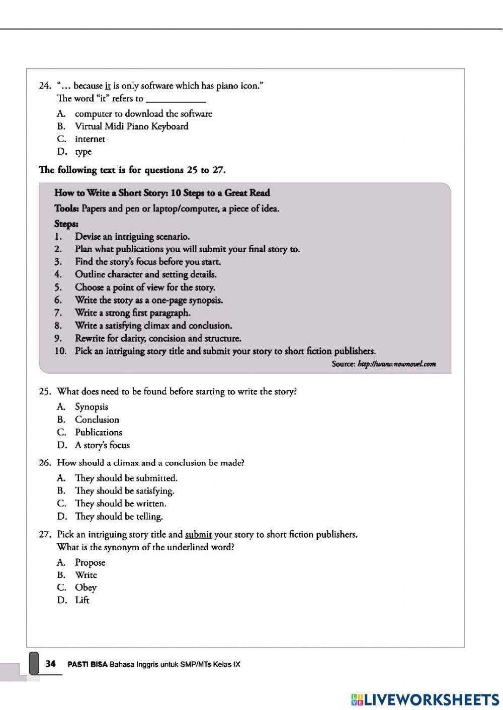 Procedure Text Exercise 2281188 | aripwicaks0911