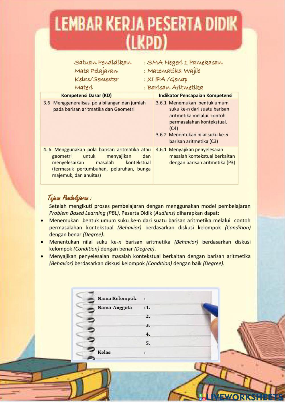 Barisan Aritmetika 0116 | dwiseptiana88 | Live