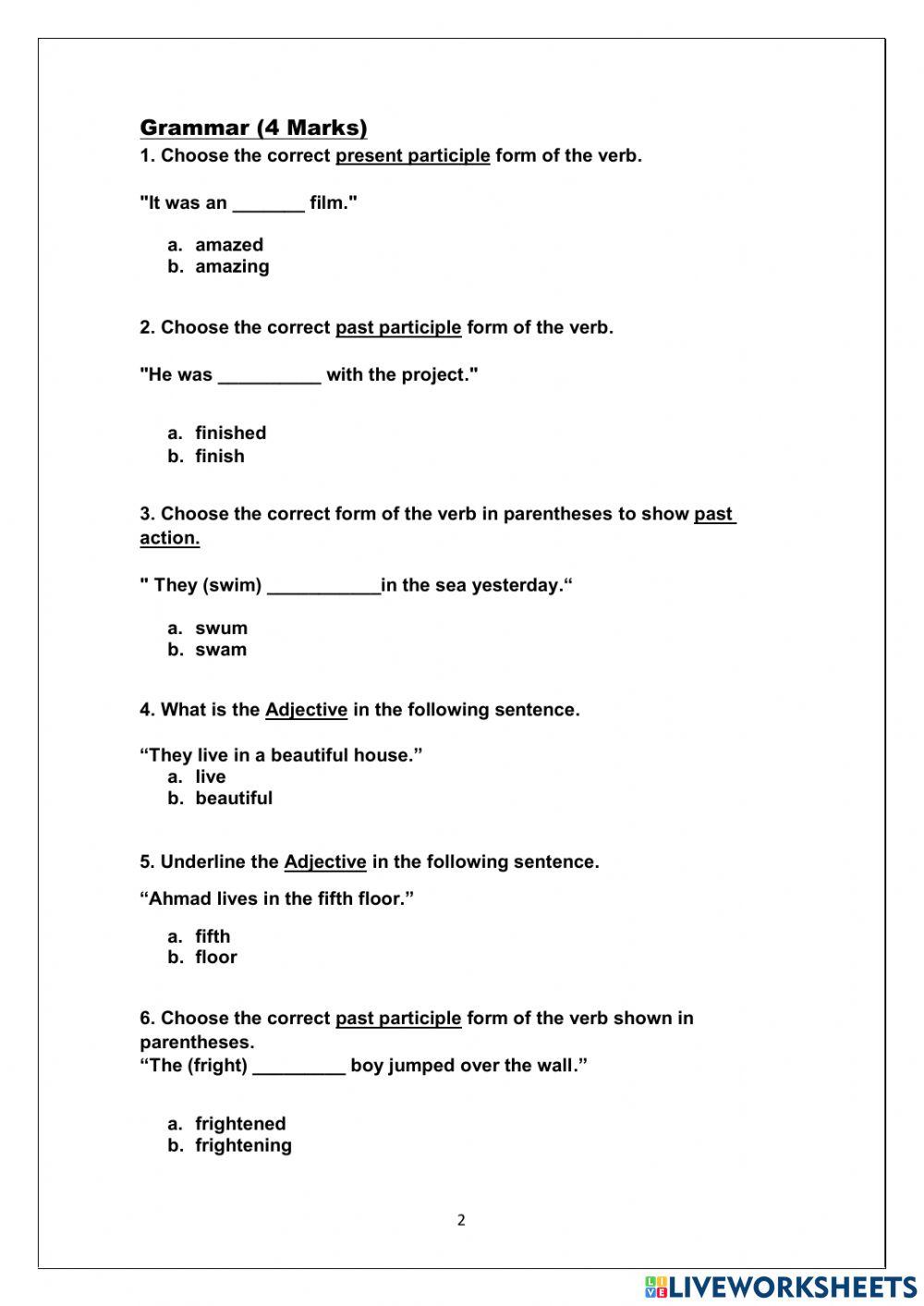 2529798 | IEP English Worksheet grade 4