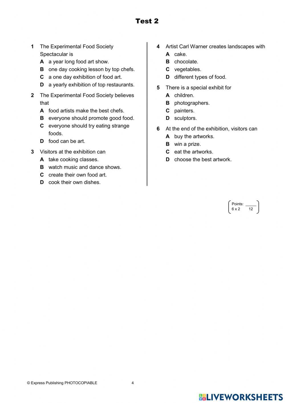 Prime Time 2 Te… | Free Interactive Worksheets | 5377454