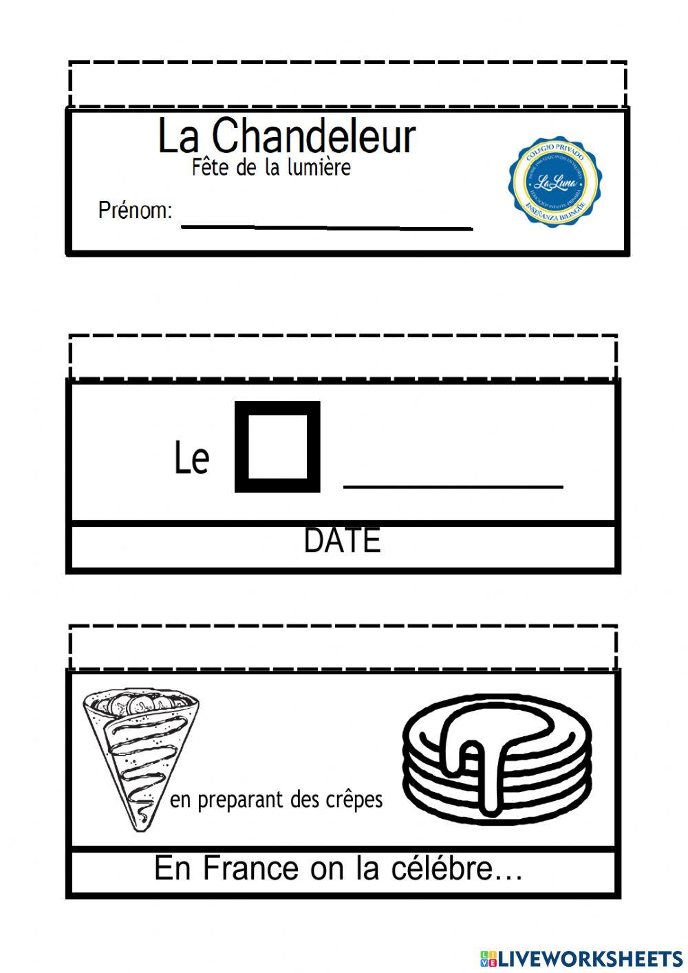 La chandeleur | Free Interactive Worksheets | 2281090