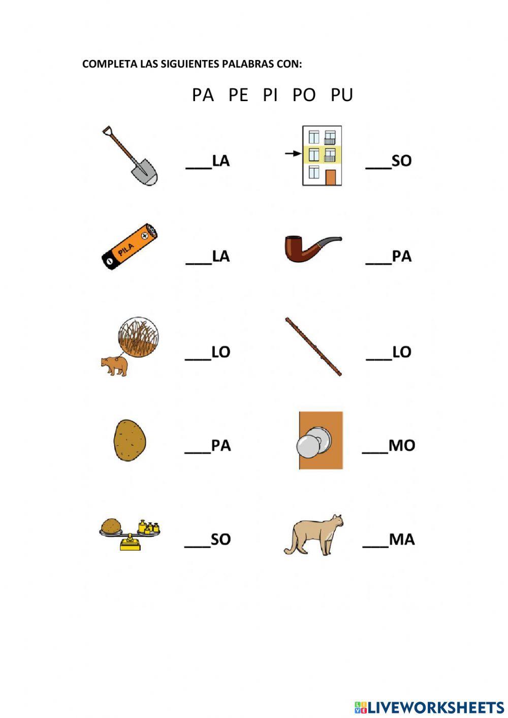 Letra p online exercise for INFANTIL | Live Worksheets