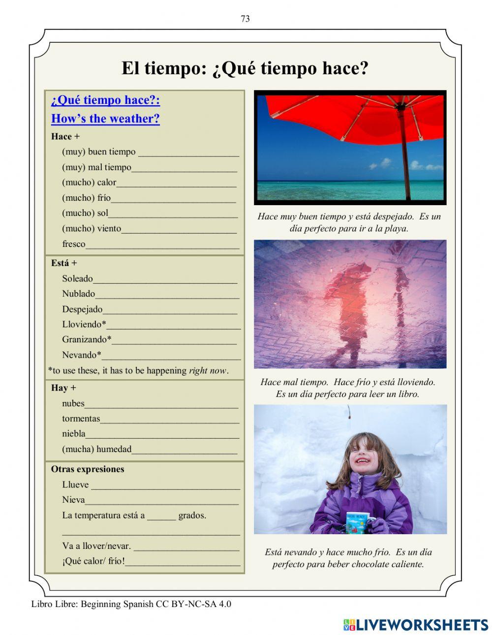 el clima online exercise for | Live Worksheets
