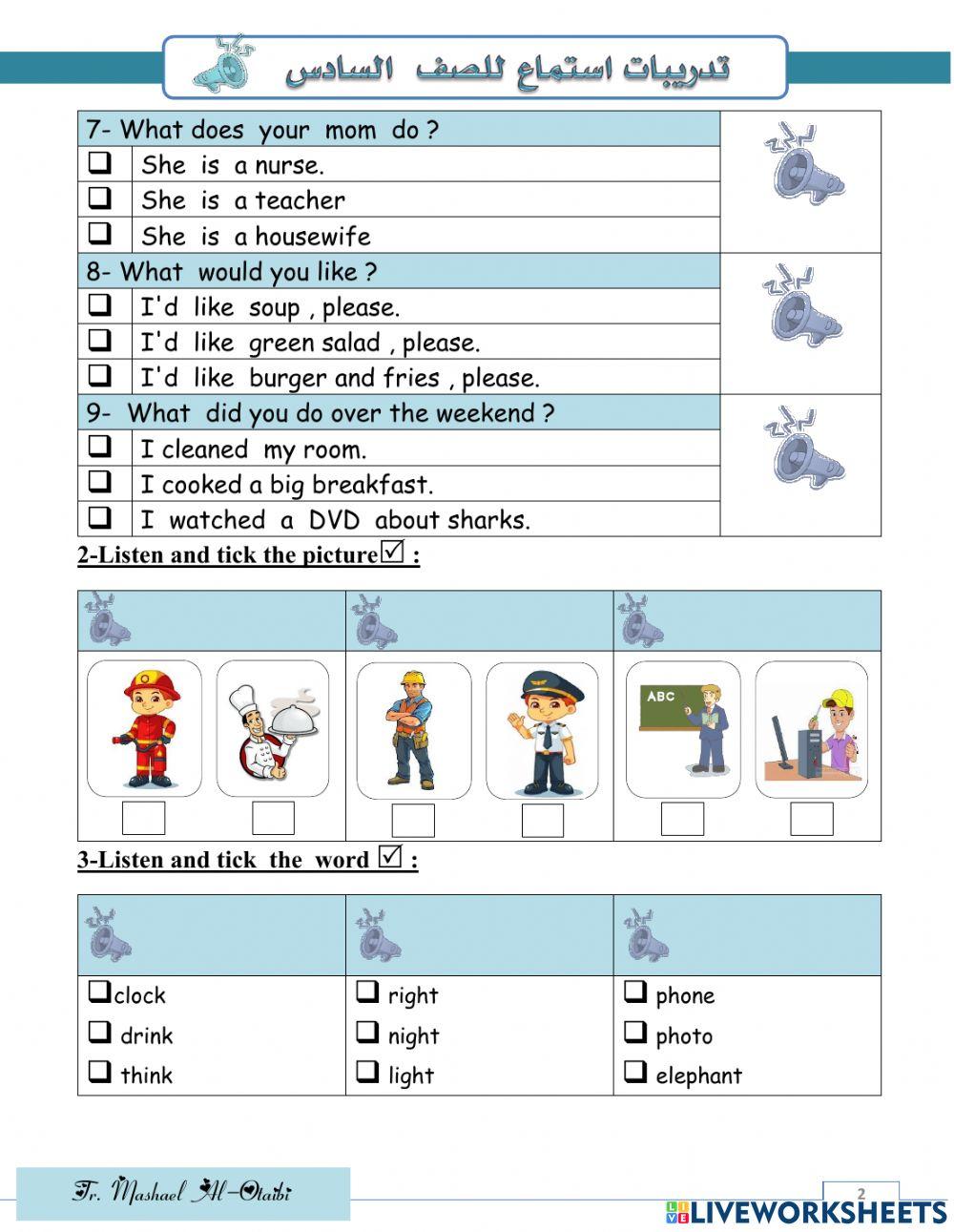 Listening Practice 6 online exercise for | Live Worksheets