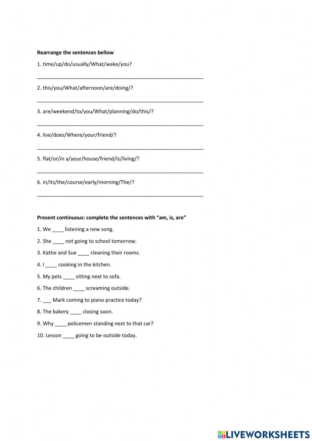 Worksheet online exercise for | Live Worksheets