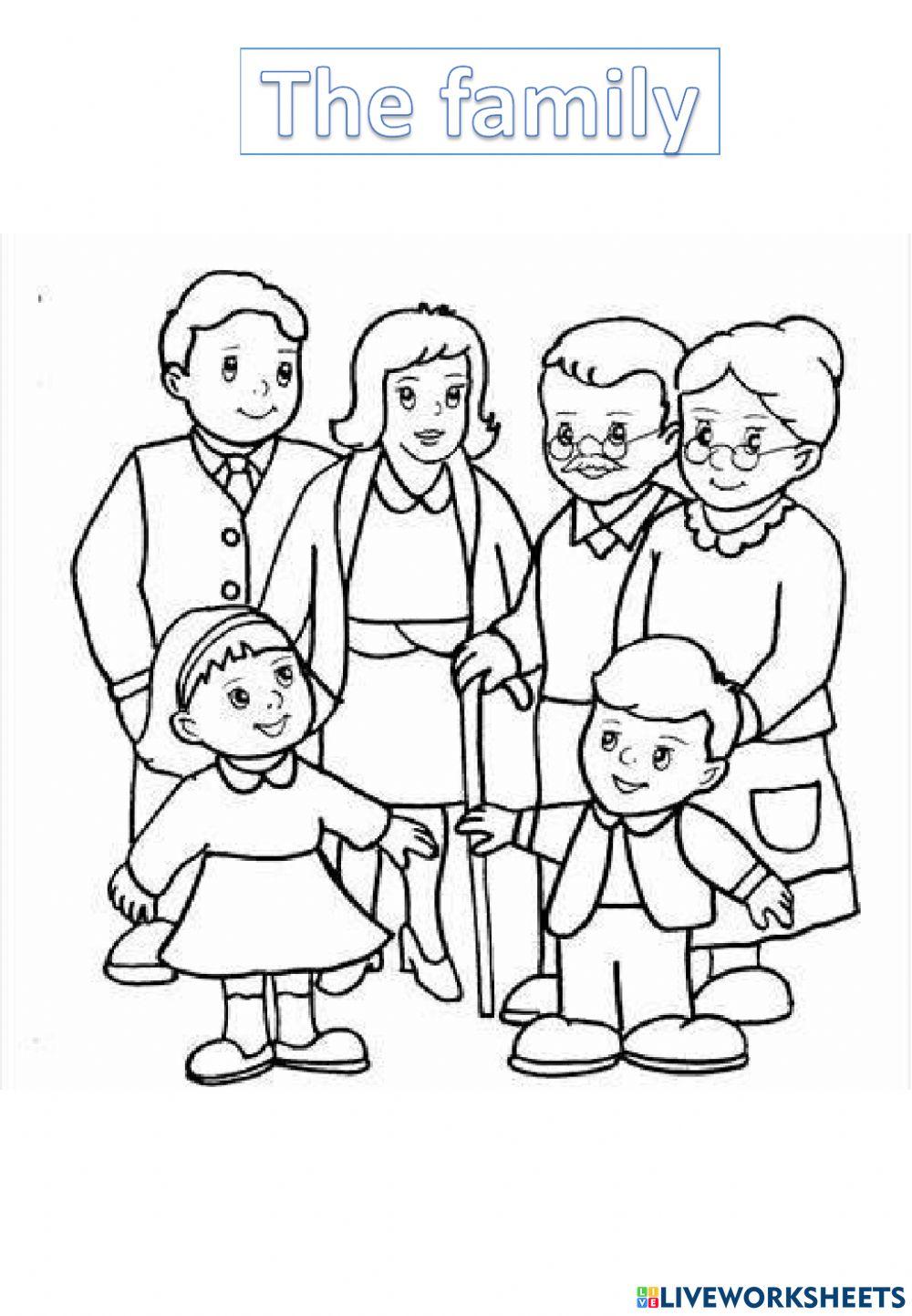 My family online exercise for grade 1 | Live Worksheets