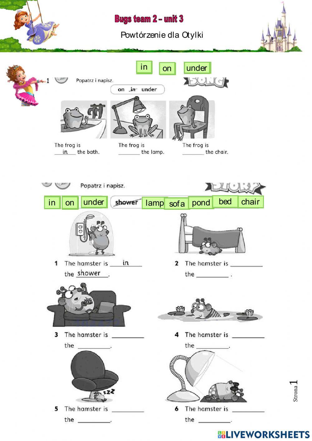 bugs team 2 uni… | Free Interactive Worksheets | 5378970