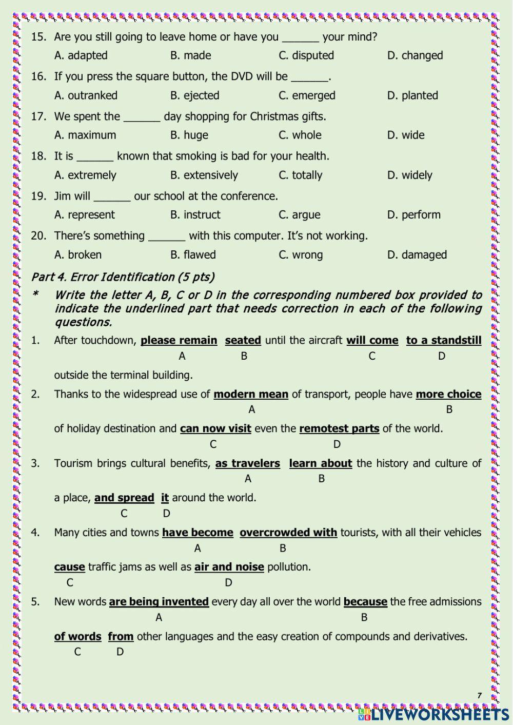 Thi-thu-lan 1-PTNK-22-23 worksheet | Live Worksheets