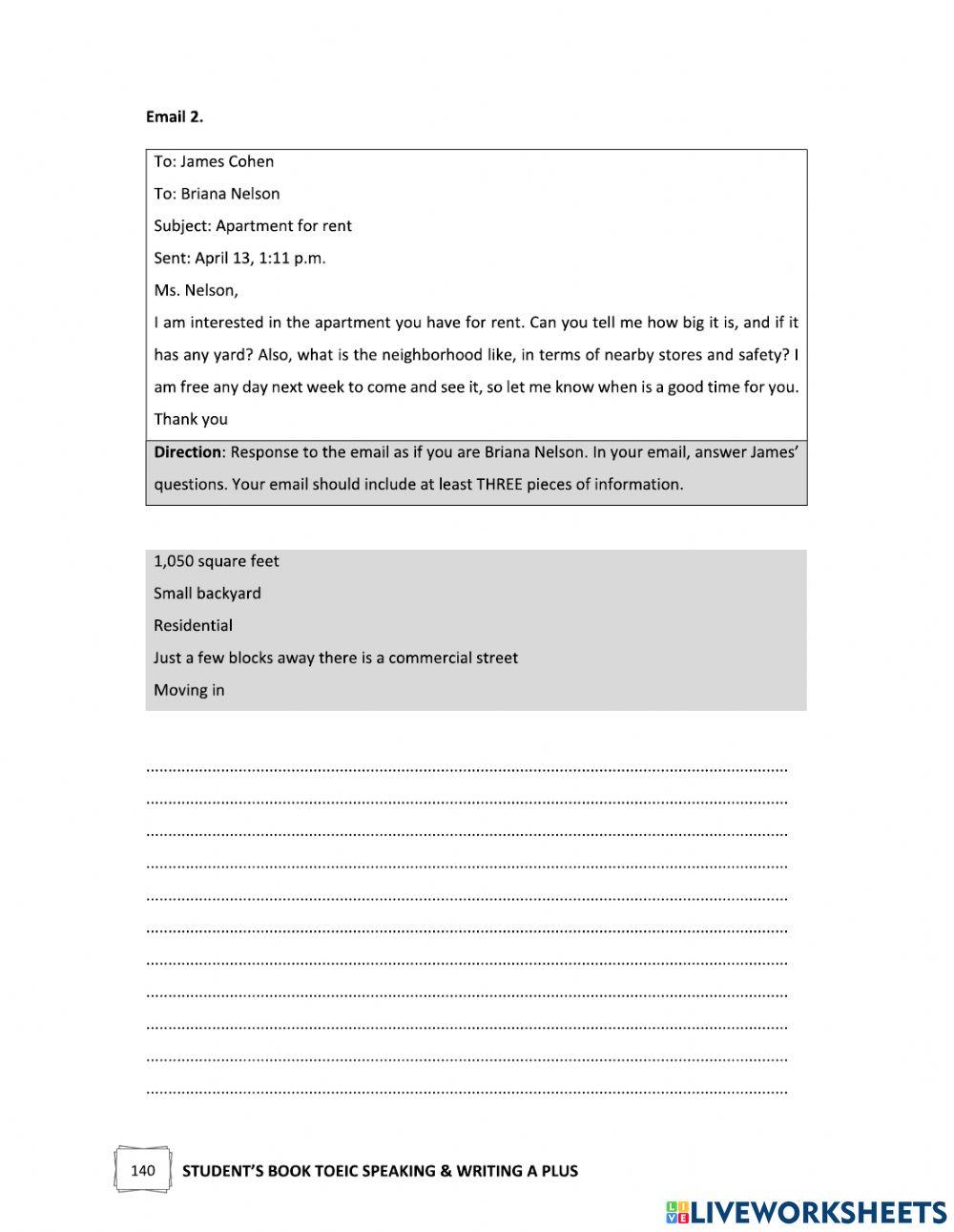 Unit 6 - writing | Free Interactive Worksheets | 2289917