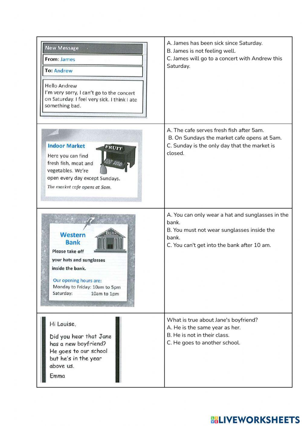 Prepare 2 - review worksheet | Live Worksheets