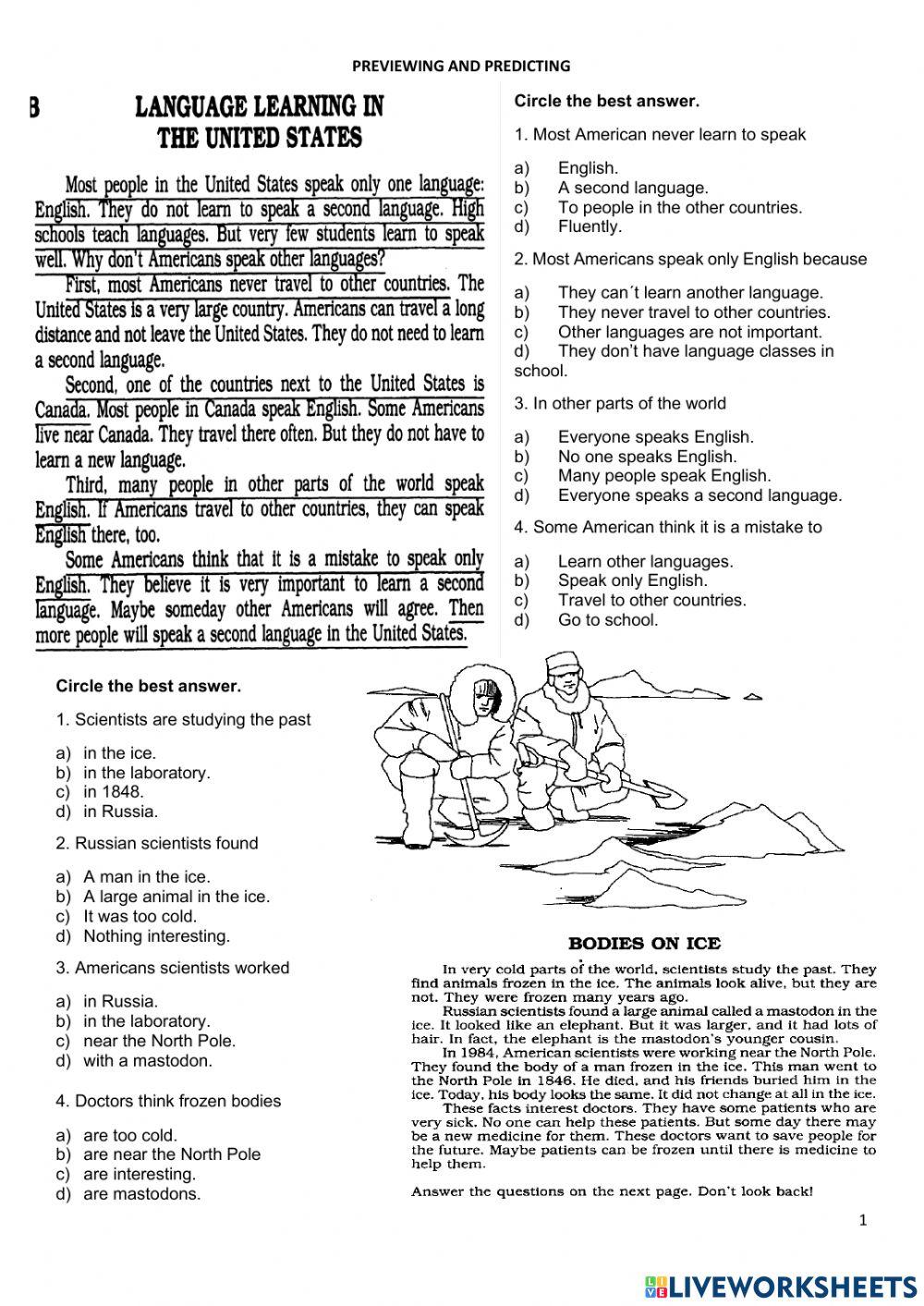 Previewing & Pr… | Free Interactive Worksheets | 2290151