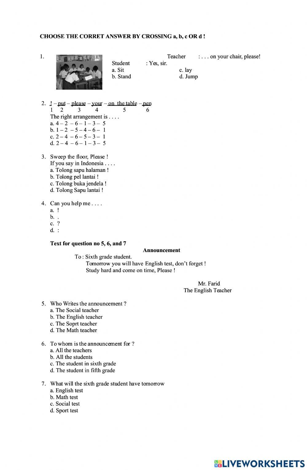 practice online exercise for | Live Worksheets