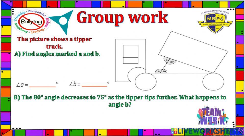 Angles at a point exercise | Live Worksheets