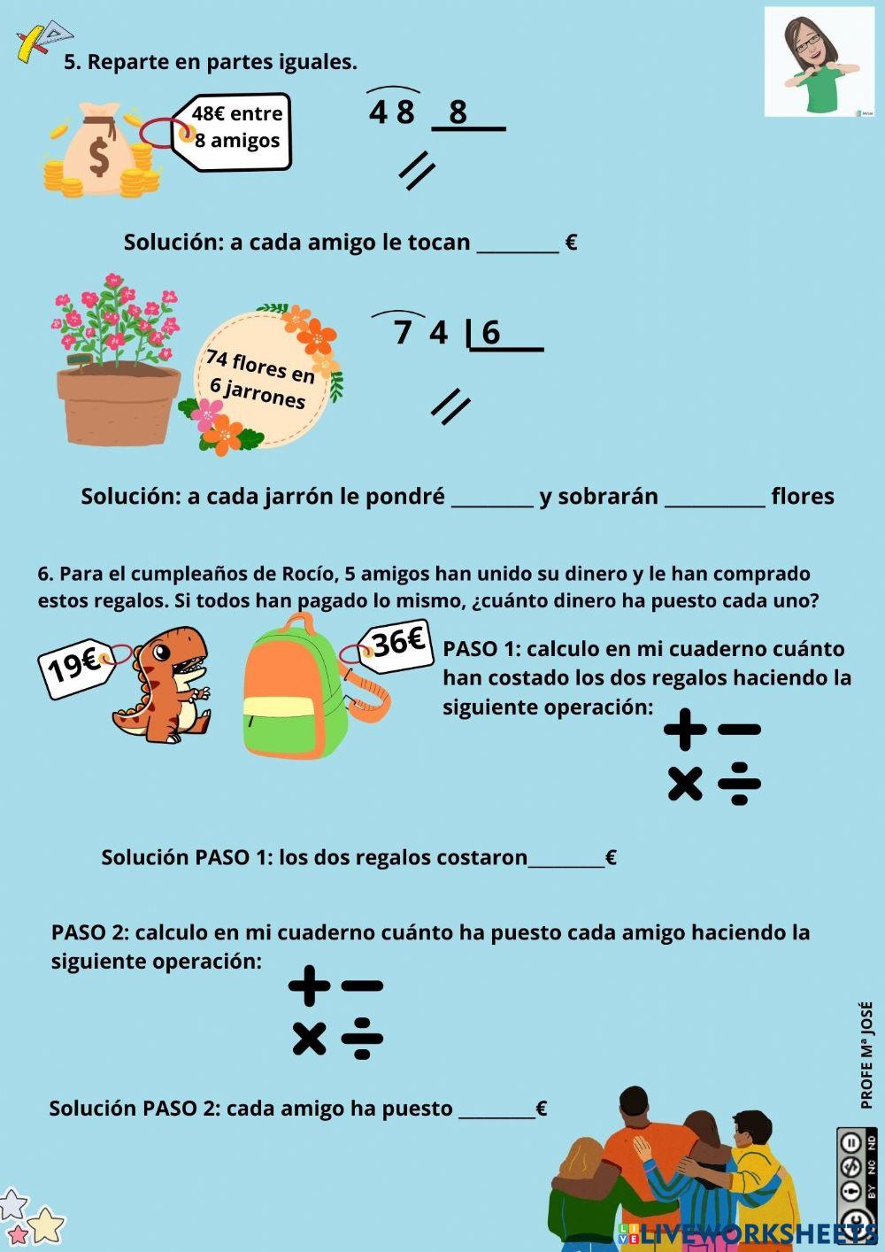Repaso Mate parte 2 UD5 Mate worksheet | Live Worksheets