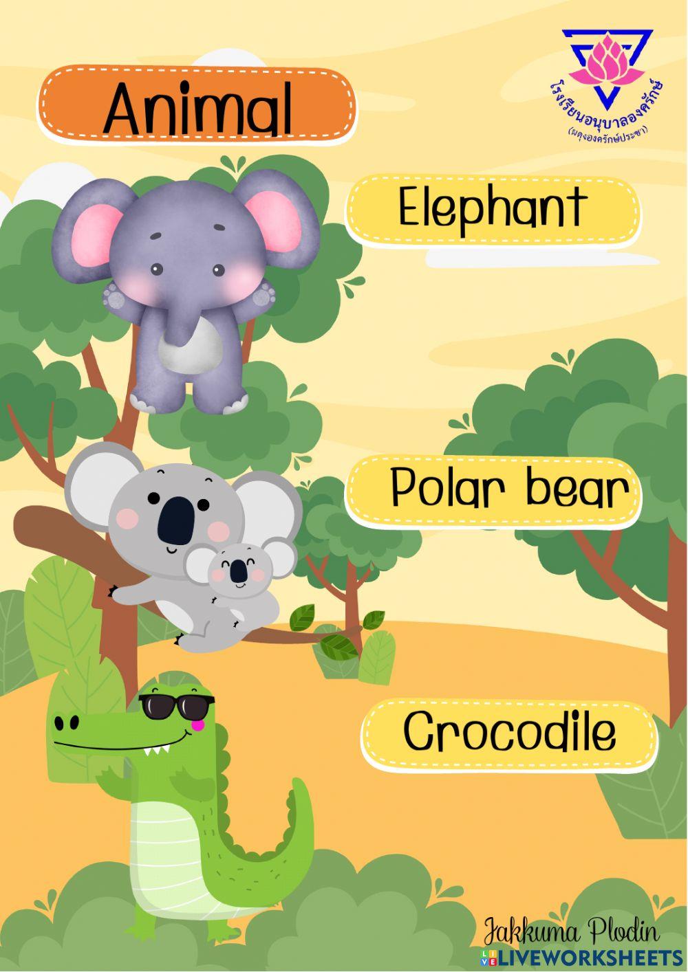 2291167 | Animal Vocab | Jakkuma Plodin | LiveWorksheets