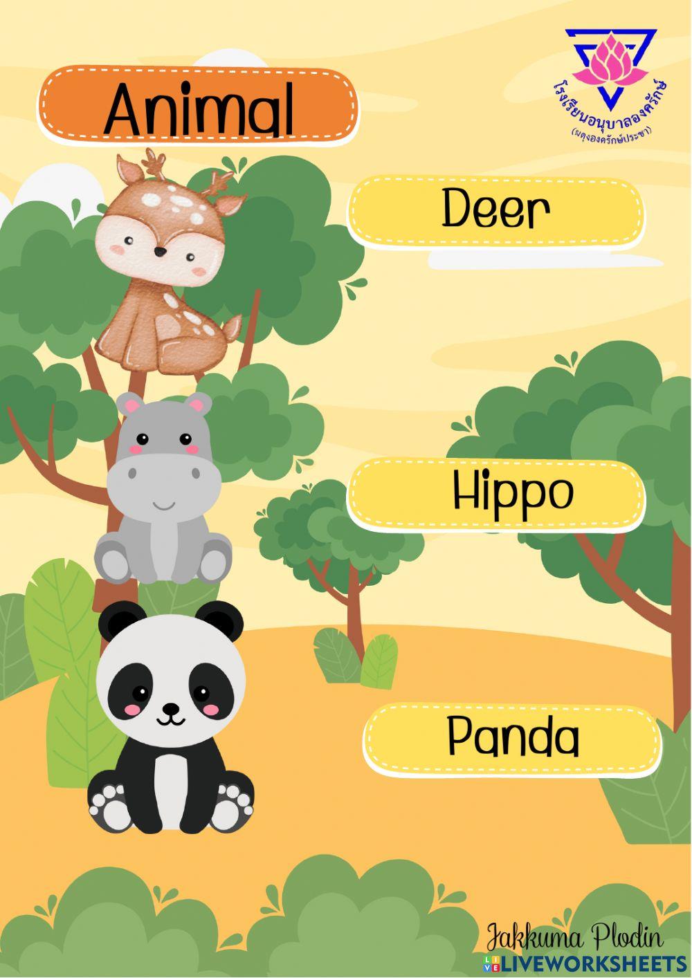 2291167 | Animal Vocab | Jakkuma Plodin | LiveWorksheets