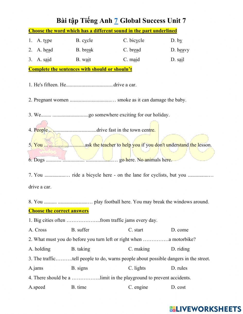 2291639 | G7-review unit 7 traffic | luavu