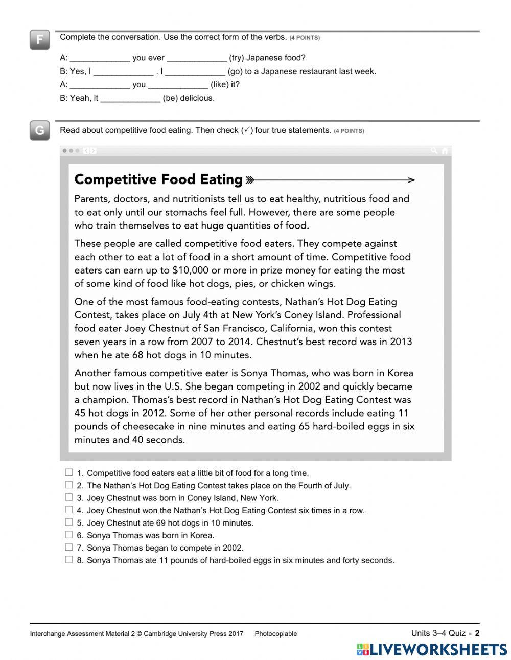 Final Basic 5 online exercise for | Live Worksheets