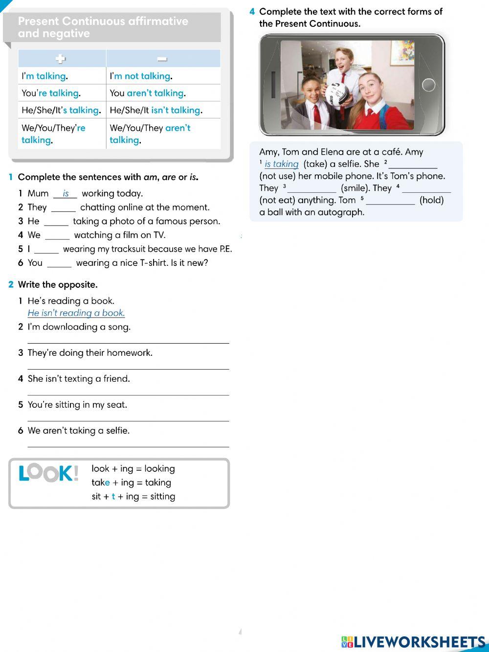 2291821 | Present Continuous | OlgaSova | LiveWorksheets