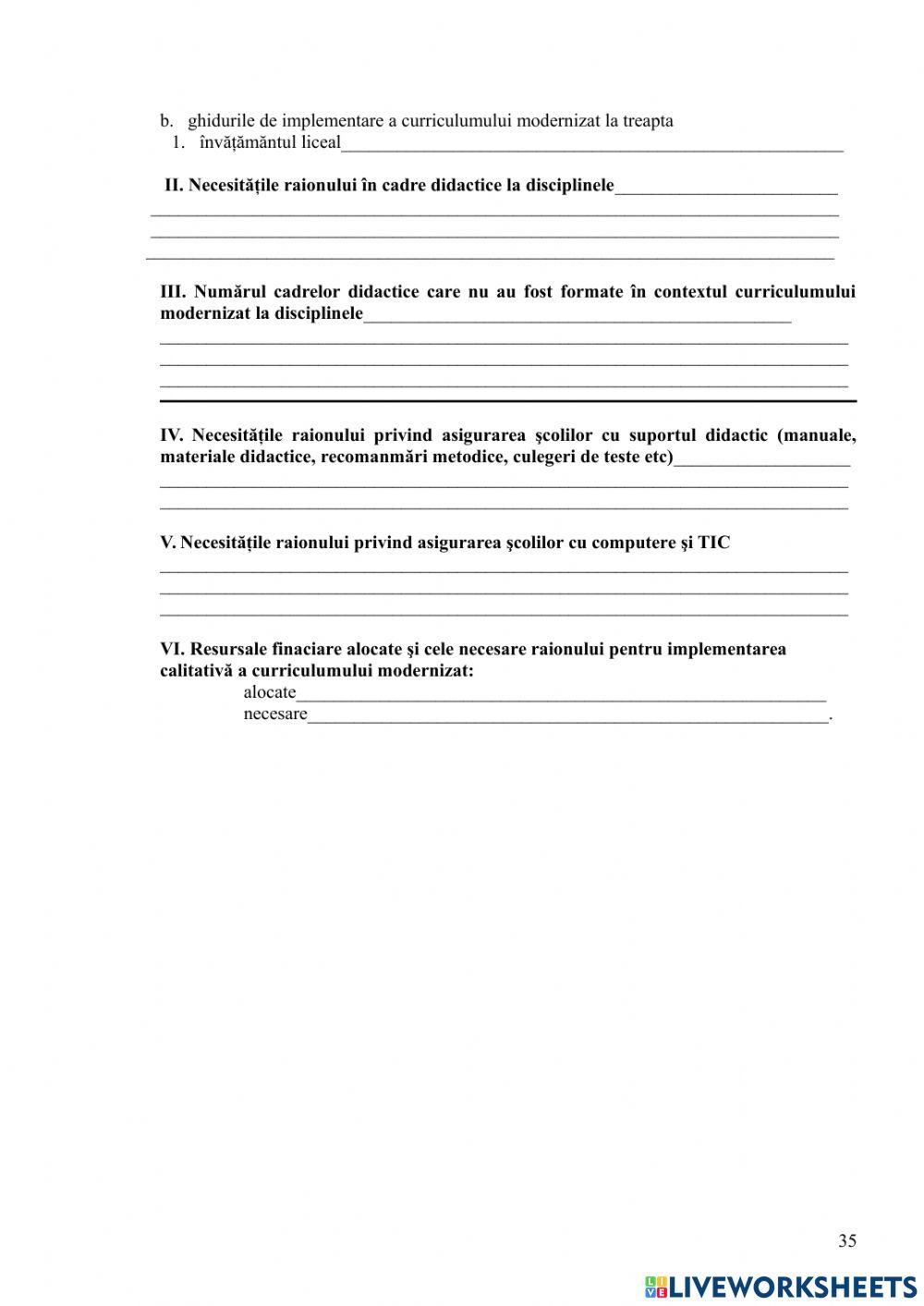 Chestionar prof… | Free Interactive Worksheets | 2291883