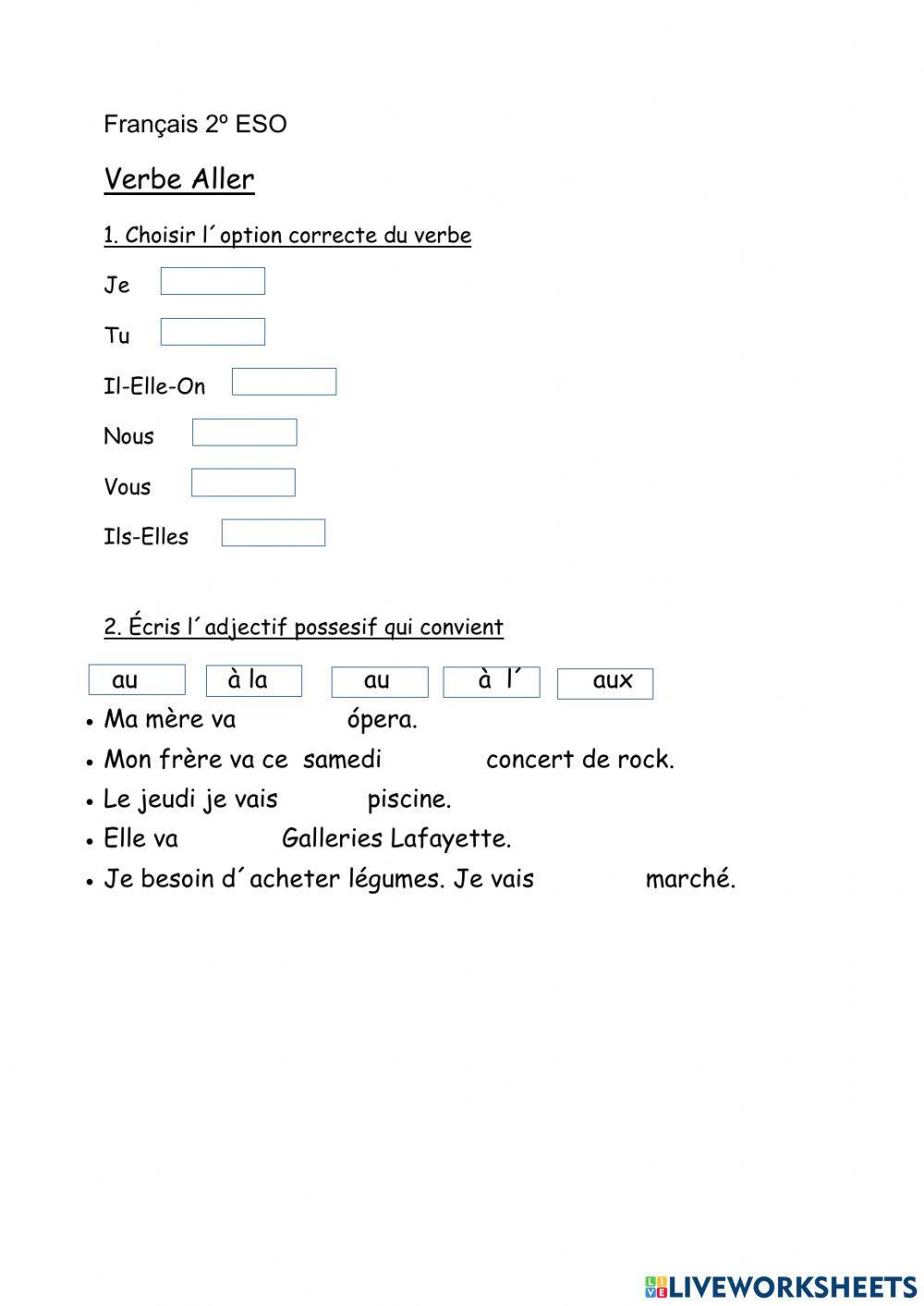 2292059 | Verbe Aller et les prépositions | mirofichas