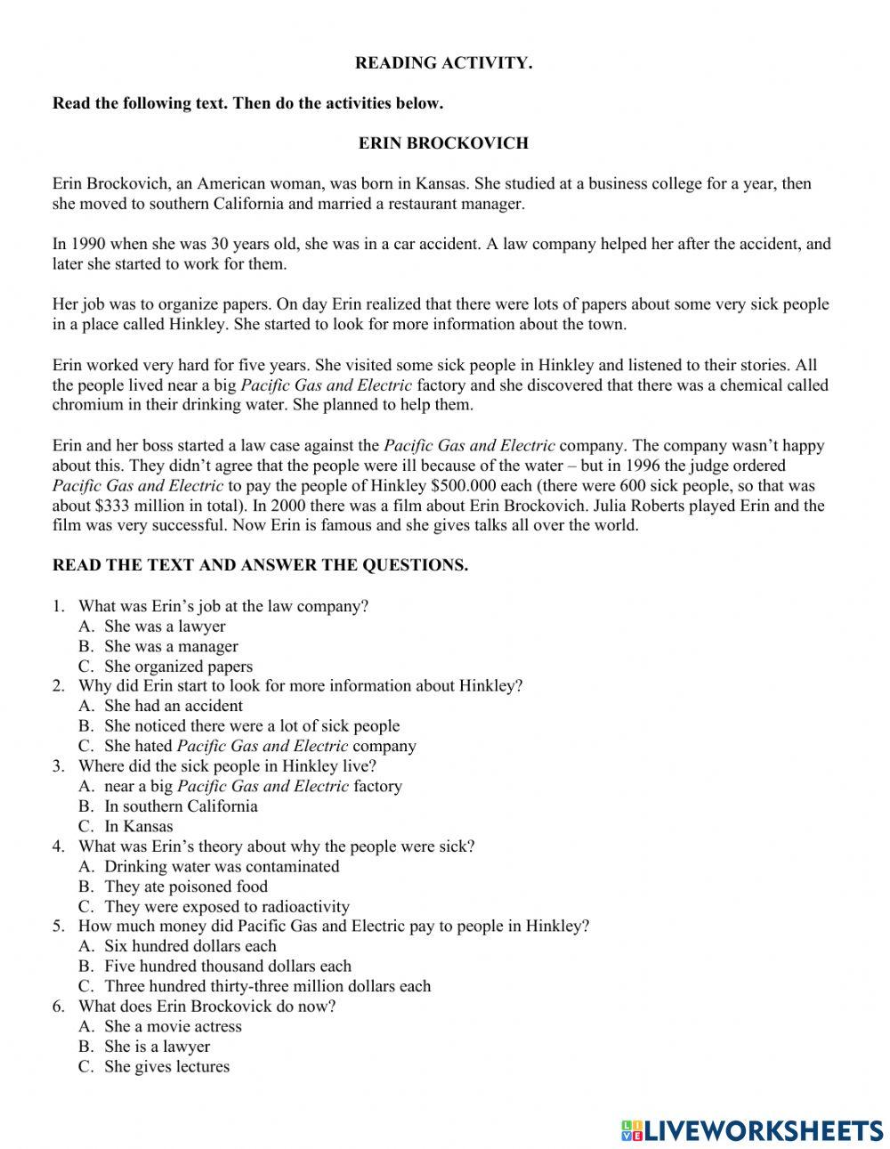 Reading past si… | Free Interactive Worksheets | 2292203