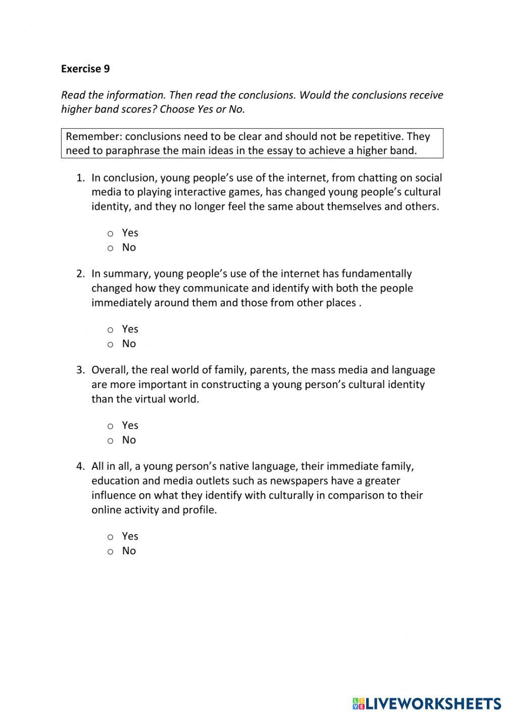 IE3, Unit 8, Writing, Exercise 9 2292368 | AngelsEnglish1