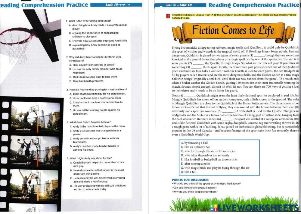 Reading Leader b1 pp. 123-124 worksheet | Live Worksheets