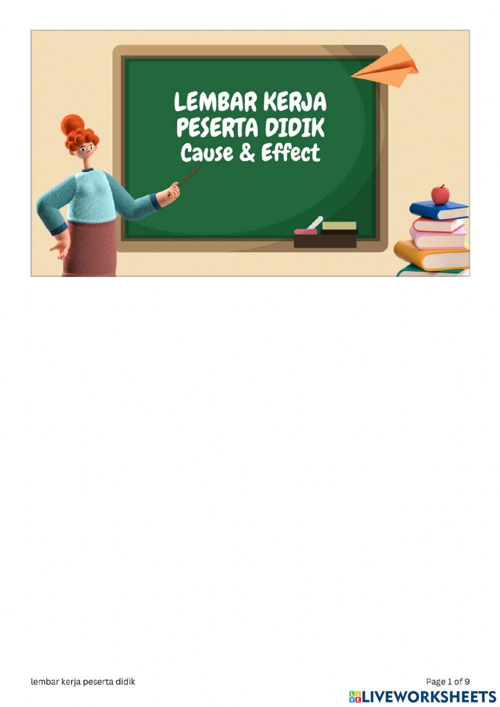 LKPD CAUSE AND EFFECT XI online exercise for | Live Worksheets