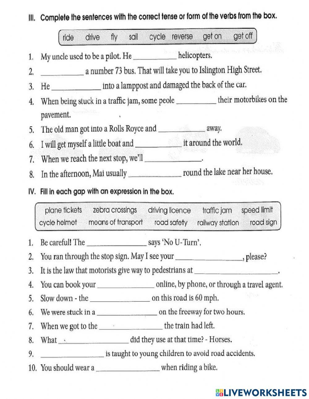 G7-review unit7 test1 worksheet | Live Worksheets